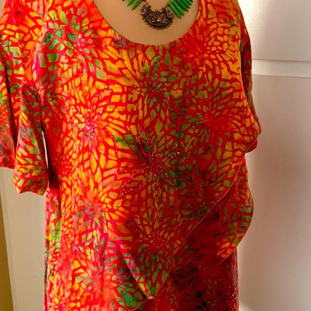 Bali Batik Hand Painted Resort Wear Size Small Nwot - Gem